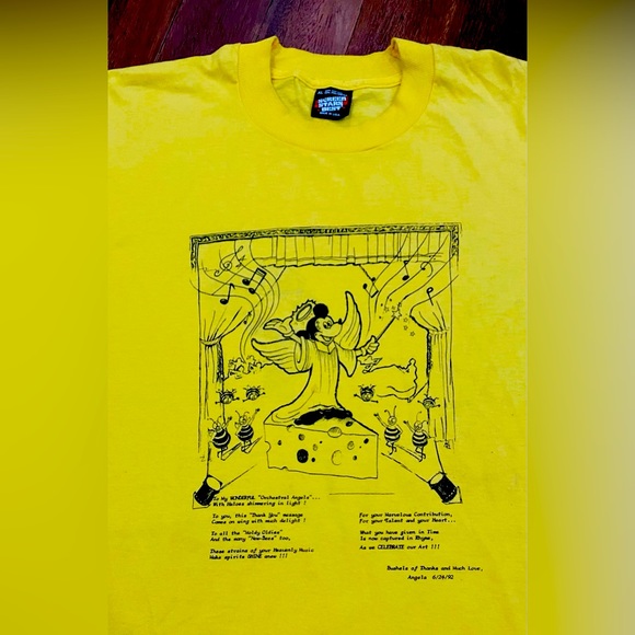 Screen Stars | Shirts | Vintage 994 Mickey Mouse T Shirt Angel Wings ...